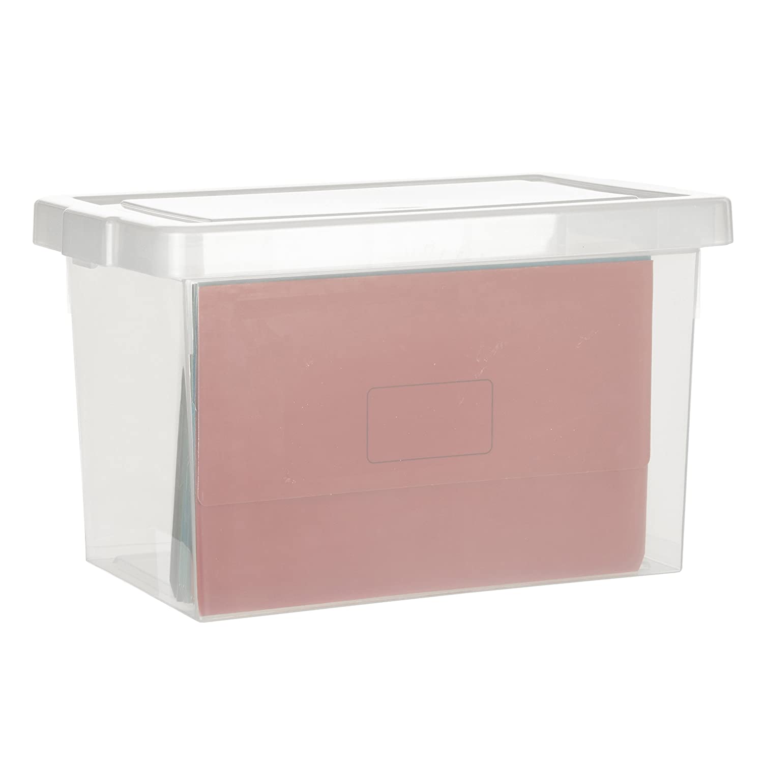 Plastic Storage Box for Office Files & Documents | Large Container wit ...
