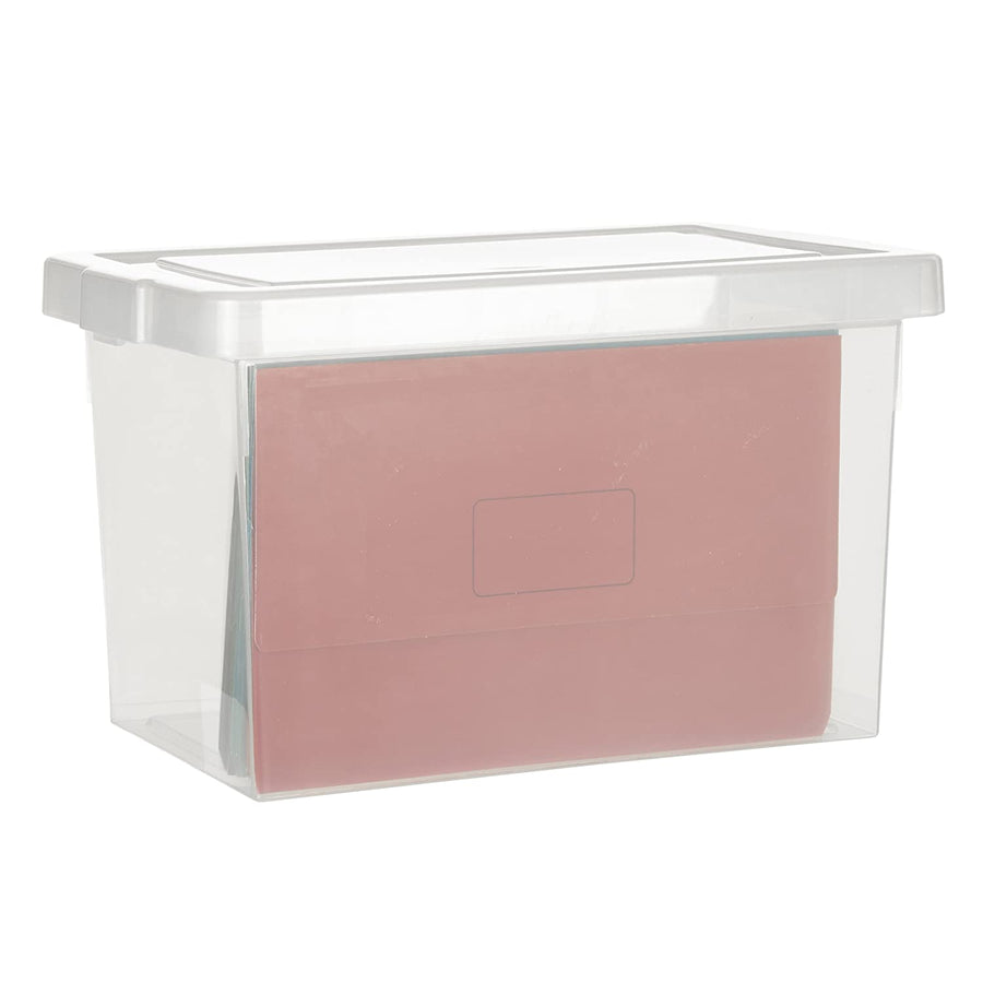 Plastic Storage Box for Office Files & Documents | Large Container wit ...